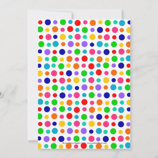 Rainbow Polka Dots Birthday Party Invitation | Zazzle