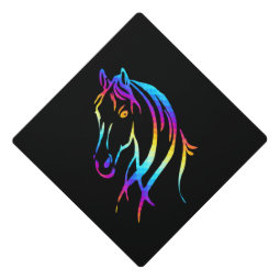 Rainbow Pony Graduation Cap Topper | Zazzle