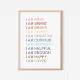 Rainbow Positive Affirmations For Kids Nursery Poster | Zazzle