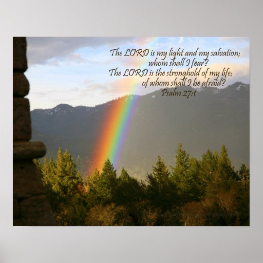 Rainbow Poster with Christian Bible Verse | Zazzle.com