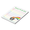Rainbow Pot of Gold Personalized To Do List Notepad | Zazzle