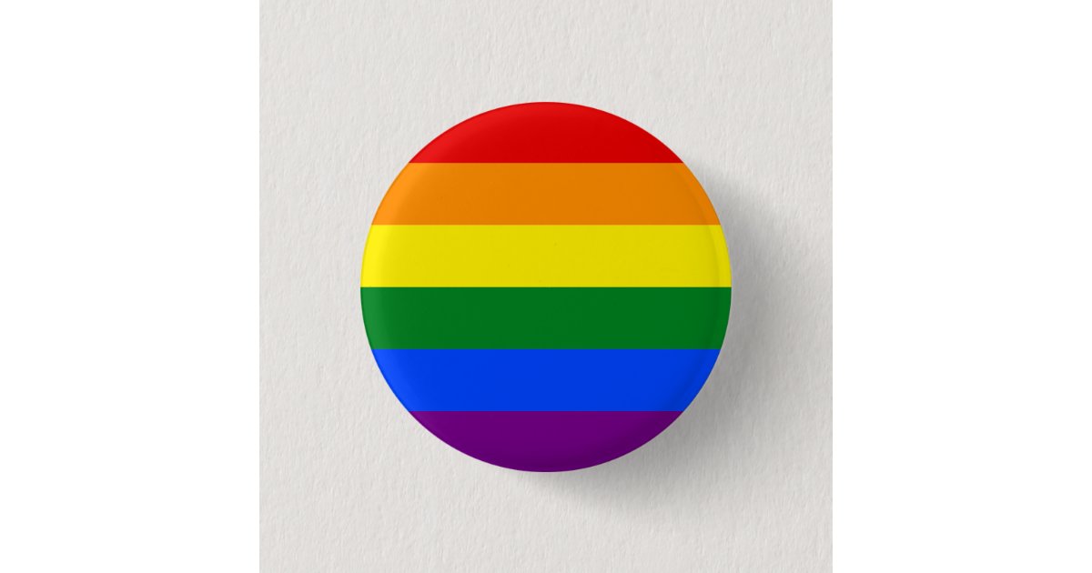 Rainbow Pride Badge Button | Zazzle