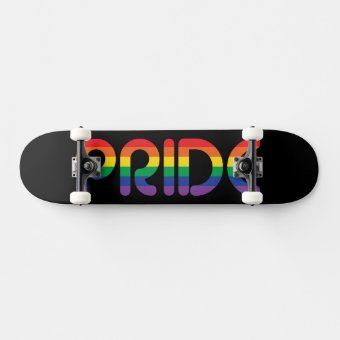 Rainbow Pride Balloon Letters Skateboard | Zazzle