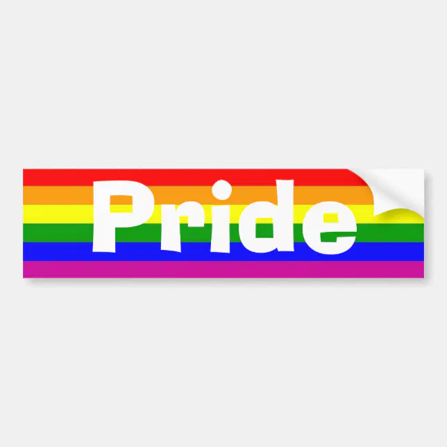 Rainbow Pride Bumper Sticker | Zazzle