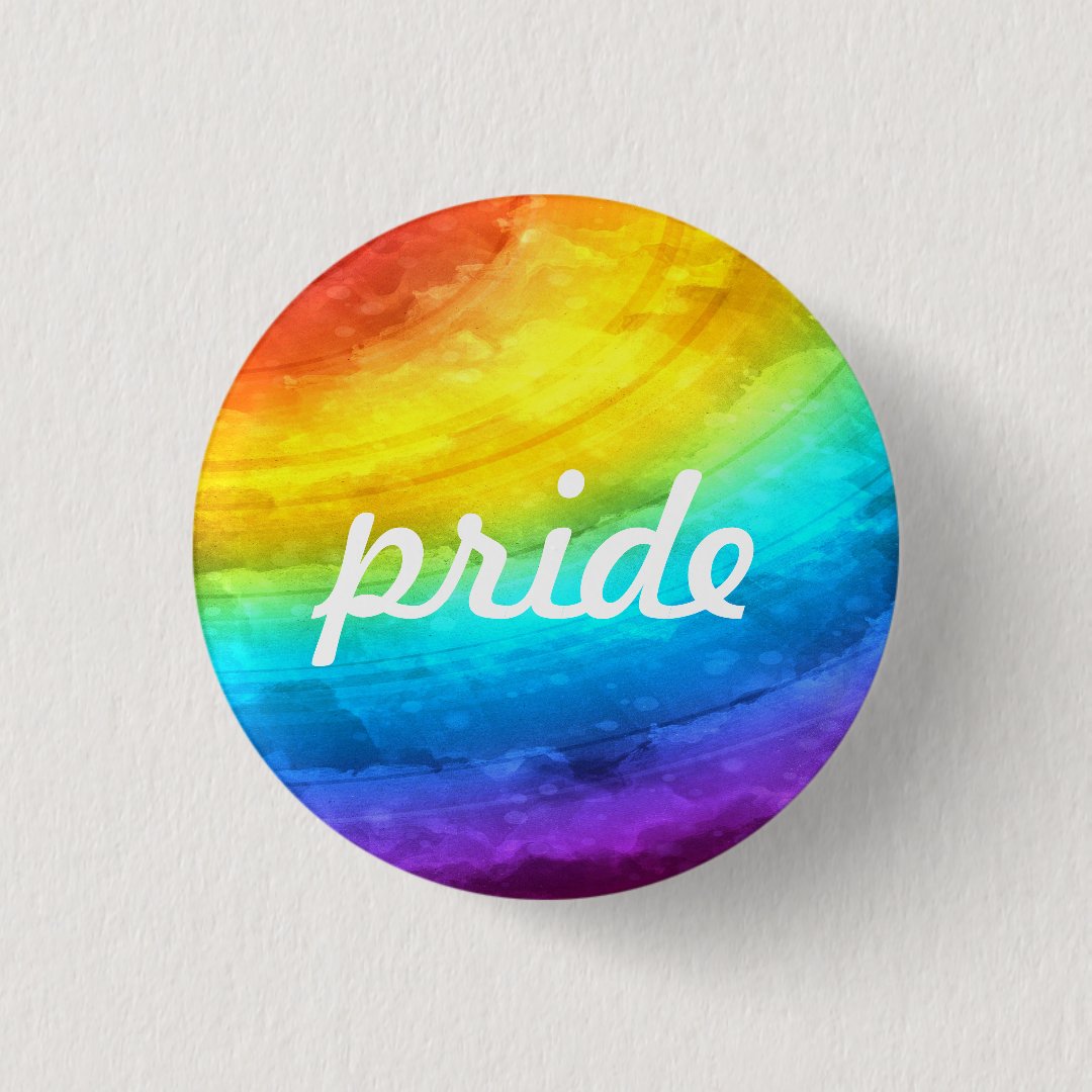 Rainbow Pride Button | Zazzle