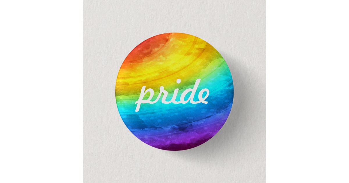 Rainbow Pride Button | Zazzle