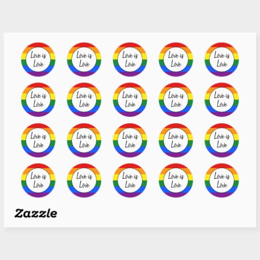 Rainbow Pride Classic Round Sticker | Zazzle