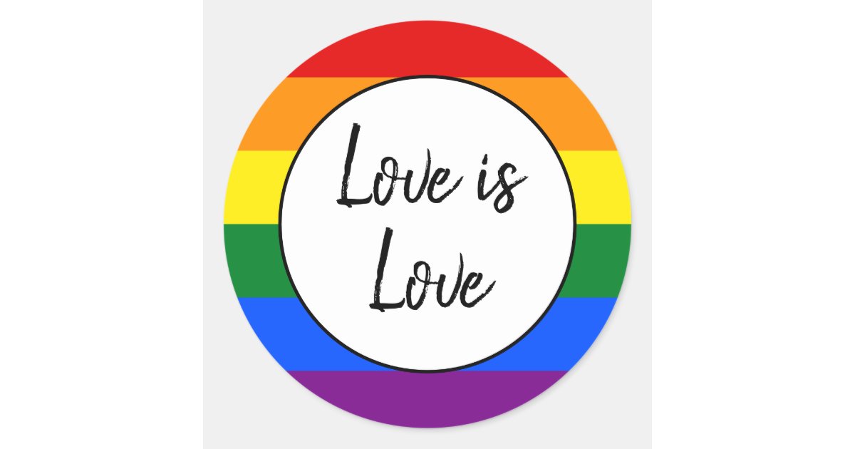 Rainbow Pride Classic Round Sticker | Zazzle