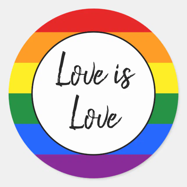 Rainbow Pride Classic Round Sticker | Zazzle