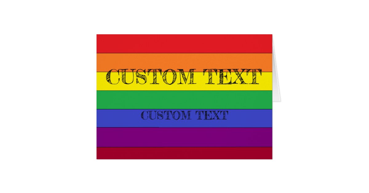 RAINBOW Pride custom card | Zazzle