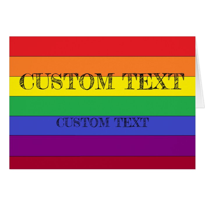 RAINBOW Pride custom card | Zazzle.com