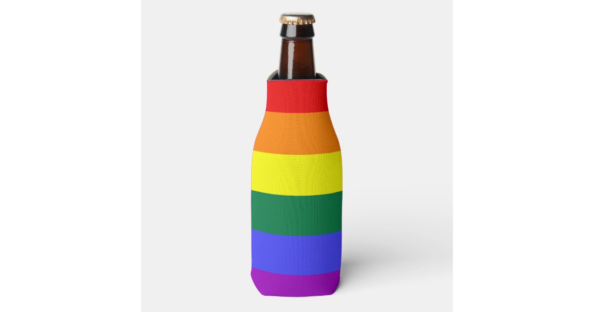 Rainbow Pride Flag Bottle Cooler | Zazzle