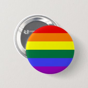Rainbow Pride Flag Button | Zazzle