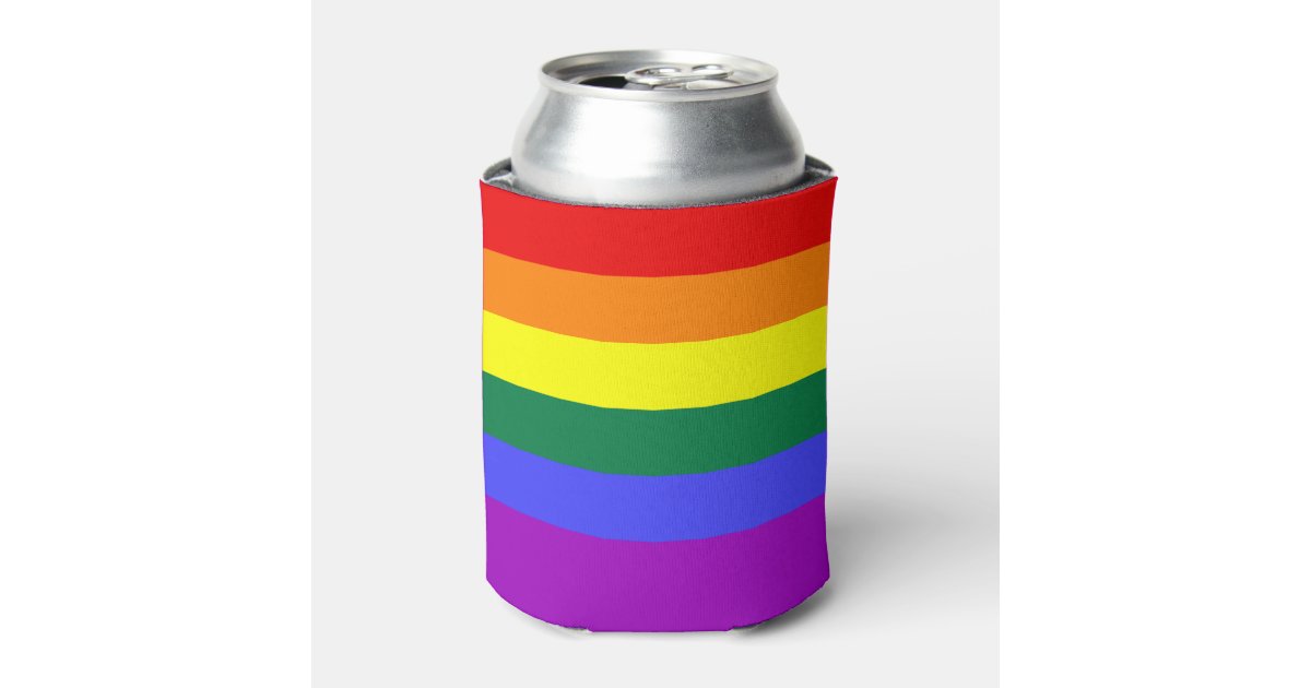Rainbow Pride Flag Can Cooler | Zazzle