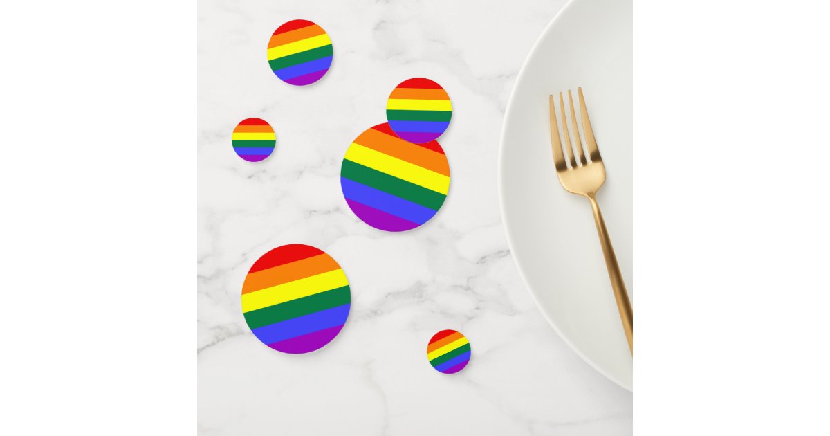 Rainbow Pride Flag Confetti | Zazzle