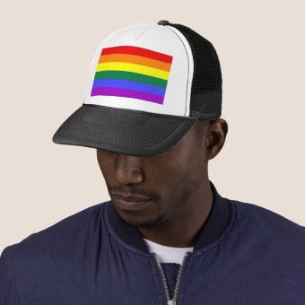 Rainbow Pride Flag Hat | Zazzle
