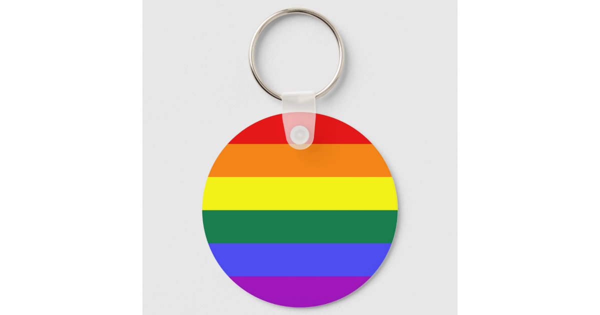 Rainbow Pride Flag Keychain | Zazzle