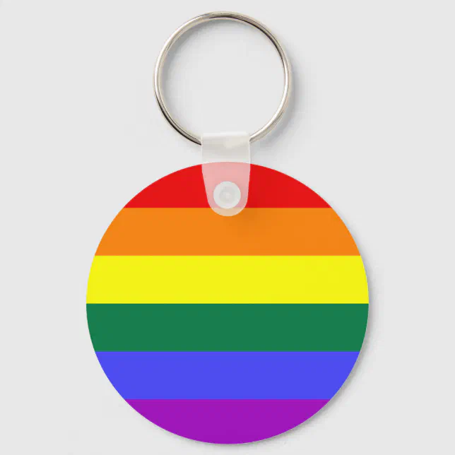 Rainbow Pride Flag Keychain | Zazzle