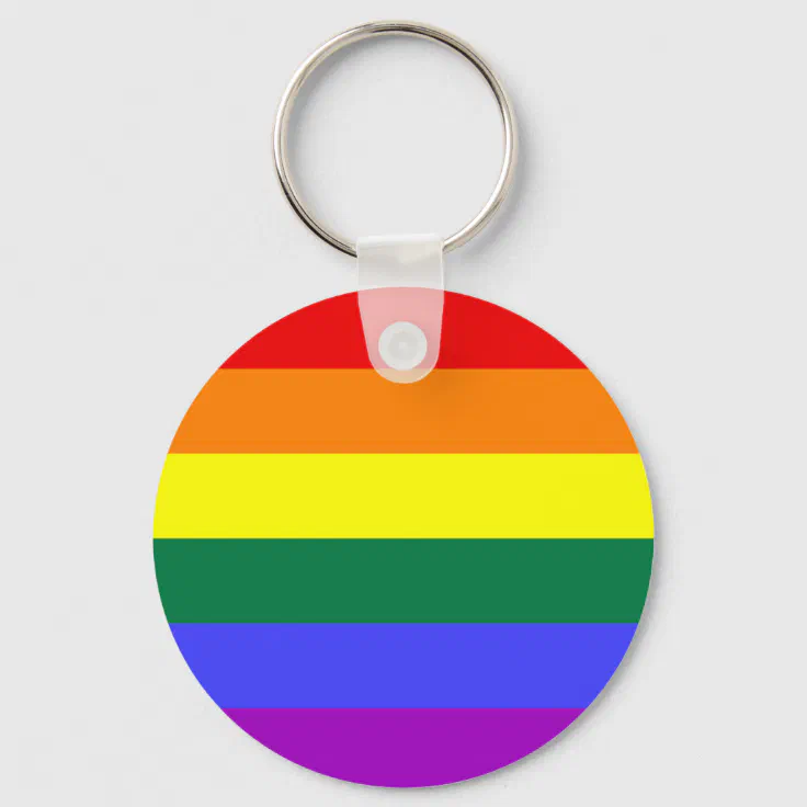 Rainbow Pride Flag Keychain | Zazzle