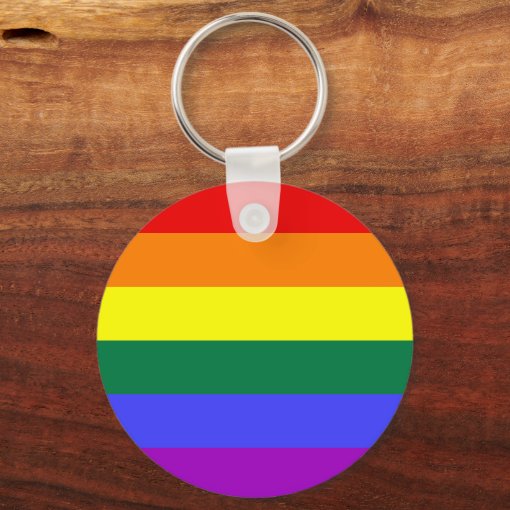 Rainbow Pride Flag Keychain | Zazzle