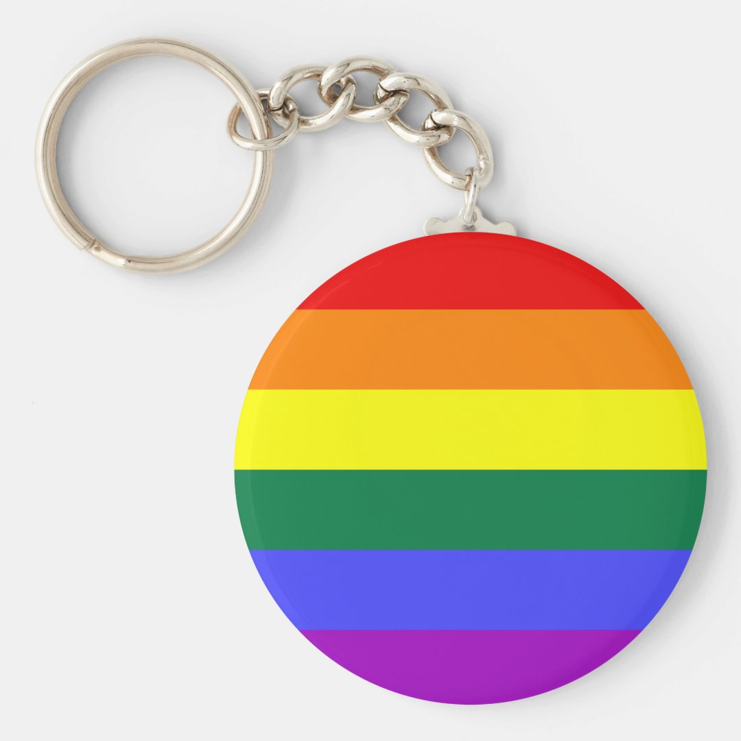 Rainbow Pride Flag Keychain | Zazzle