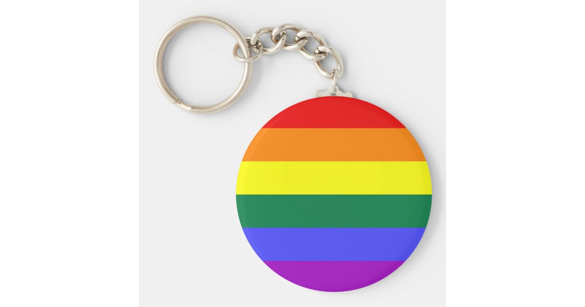 Rainbow Pride Flag Keychain | Zazzle