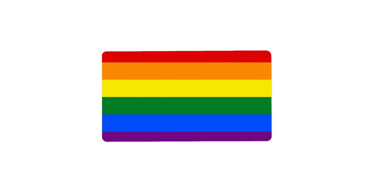Rainbow Pride Flag Label | Zazzle