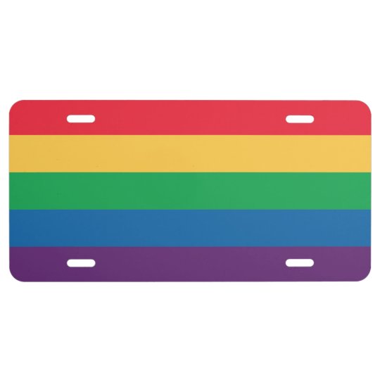 Rainbow Pride Flag License Plate | Zazzle.com
