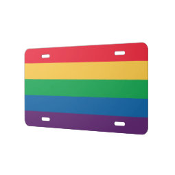 Rainbow Pride Flag License Plate | Zazzle