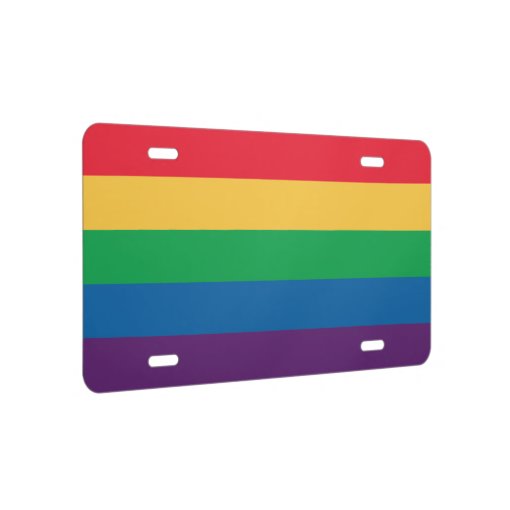 Rainbow Pride Flag License Plate | Zazzle