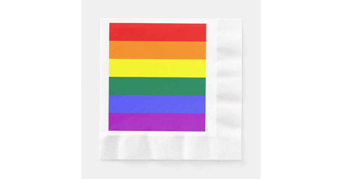 Rainbow Pride Flag Napkins | Zazzle