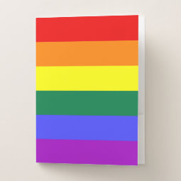 Rainbow Pride Flag Pocket Folder | Zazzle