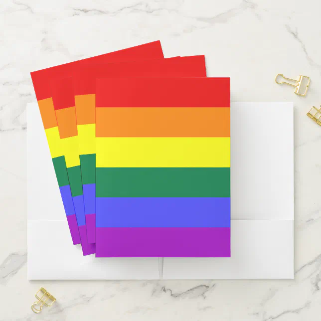 Rainbow Pride Flag Pocket Folder | Zazzle