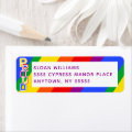 Rainbow Pride Flag Return Address Label | Zazzle