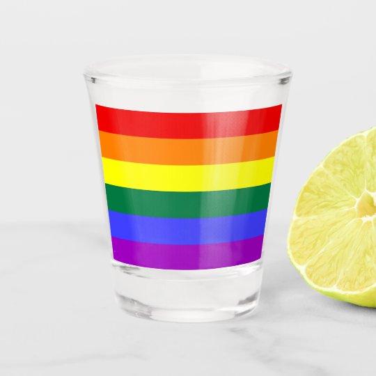 Rainbow Pride Flag Shot Glass | Zazzle.com
