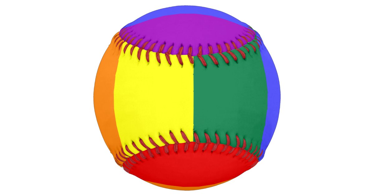 Rainbow Pride Flag Softball | Zazzle
