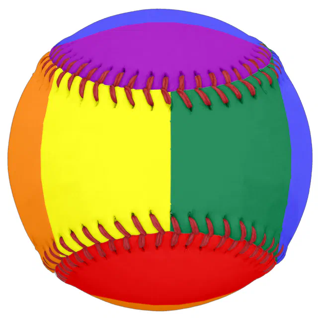 Rainbow Pride Flag Softball | Zazzle