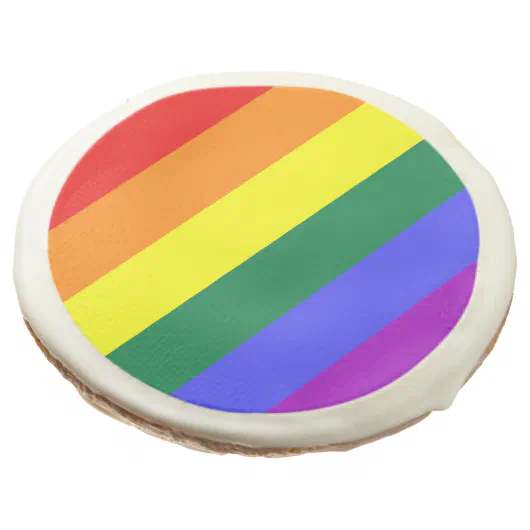 Rainbow Pride Flag Sugar Cookie | Zazzle