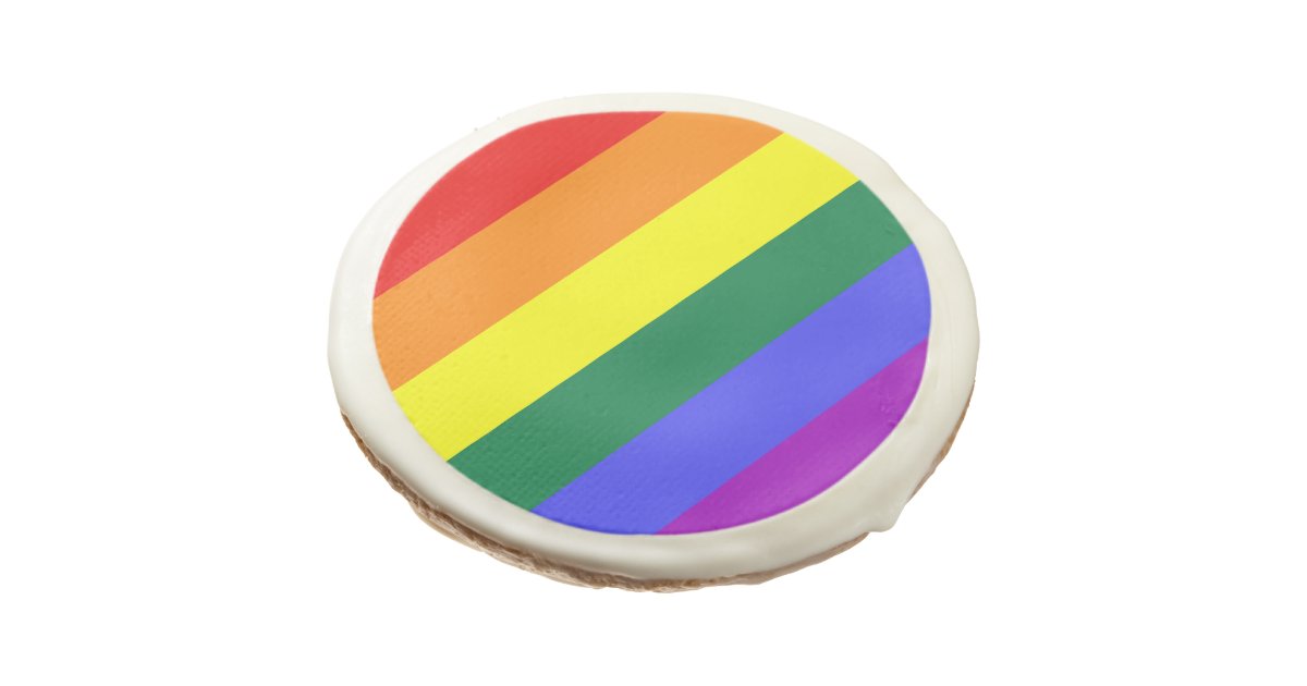 Rainbow Pride Flag Sugar Cookie | Zazzle