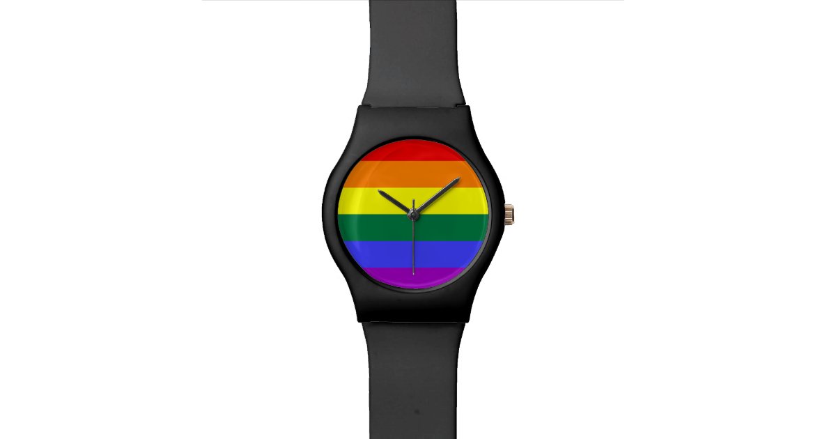Rainbow Pride Flag Wrist Watch | Zazzle