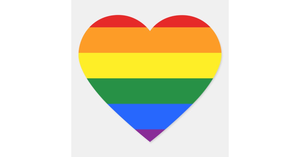 Rainbow Pride Heart Sticker | Zazzle