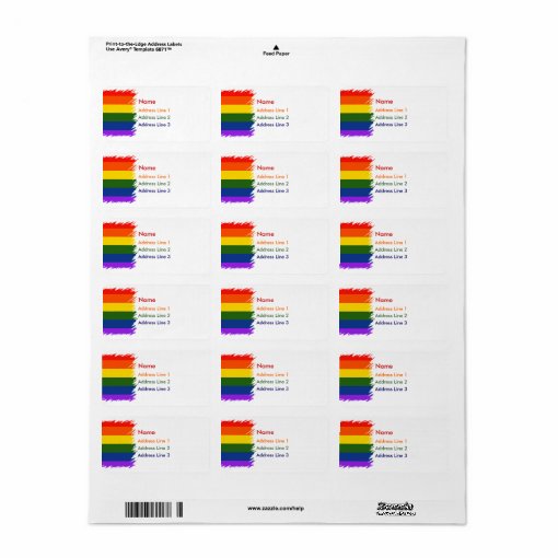 Rainbow Pride Label | Zazzle