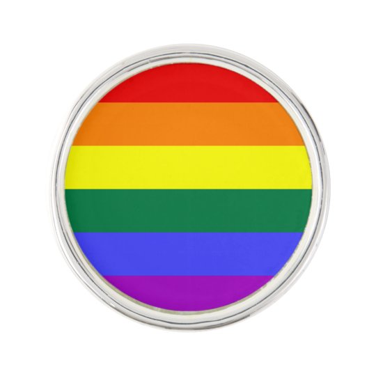 Rainbow Pride Lapel Pin | Zazzle.com