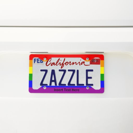 Rainbow Pride License Plate Frame | Zazzle
