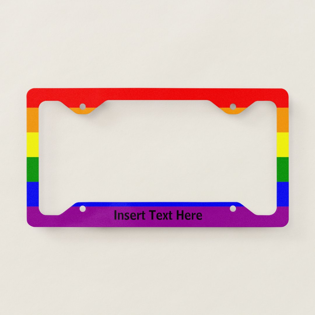 Rainbow Pride License Plate Frame | Zazzle