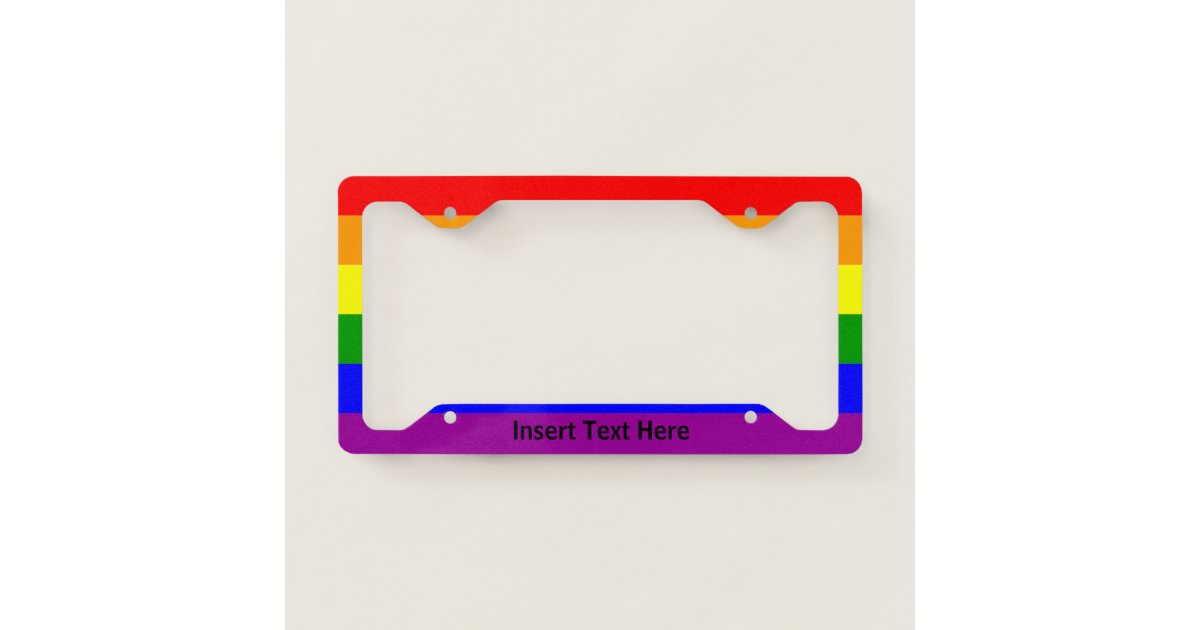 Rainbow Pride License Plate Frame | Zazzle