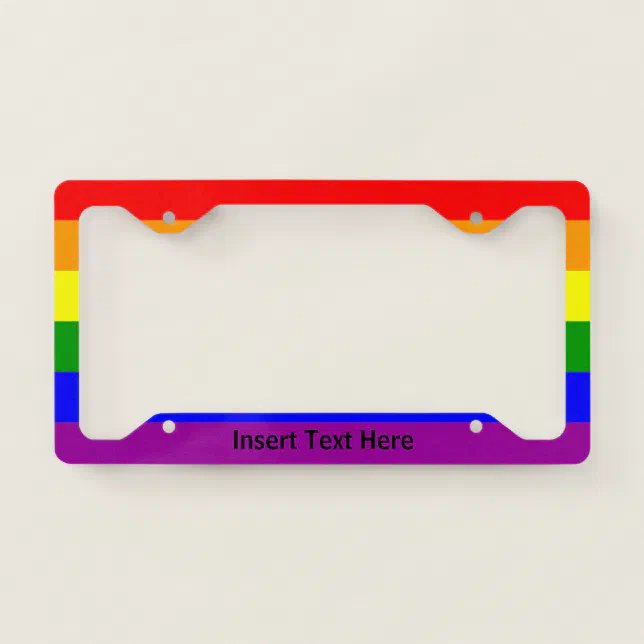 Rainbow Pride License Plate Frame | Zazzle