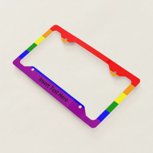 Rainbow Pride License Plate Frame | Zazzle