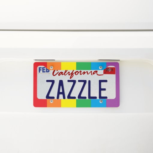 "Rainbow Pride" License Plate License Plate Frame | Zazzle