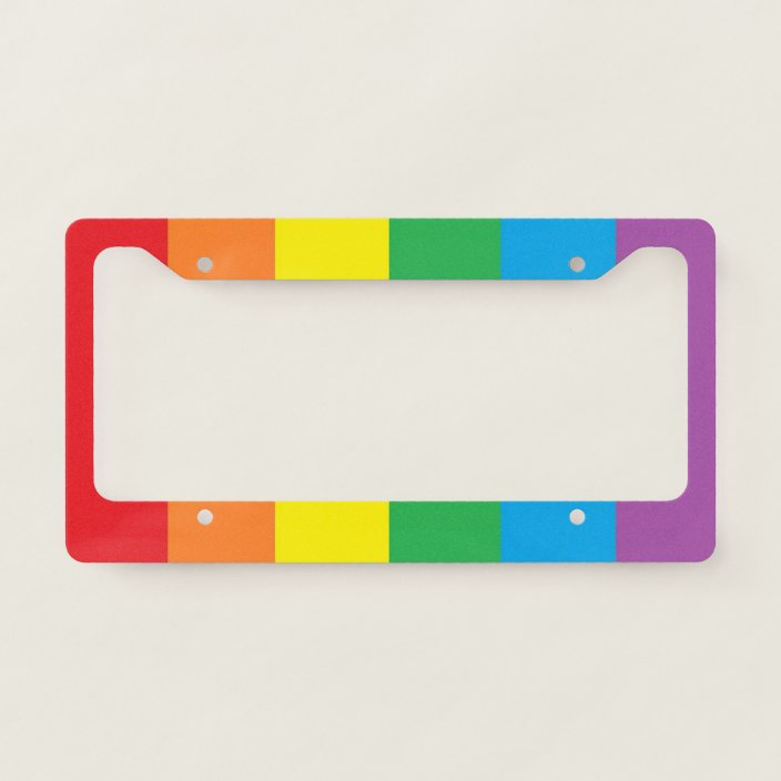 "Rainbow Pride" License Plate License Plate Frame | Zazzle.com